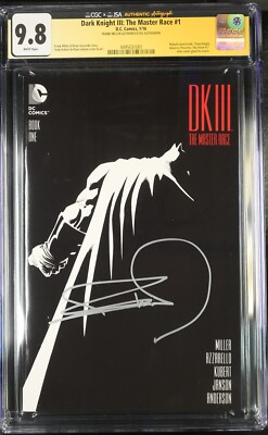 FRANK MILLER SIGNED DARK KNIGHT III MASTER RACE #1 COMIC CGC JSA ...