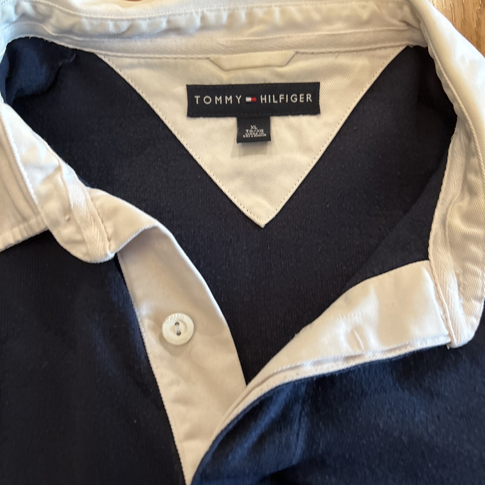 Tommy Hilfiger Rugby Polo Long Sleeve Shirt XLT Bright and colorful. Ex ...