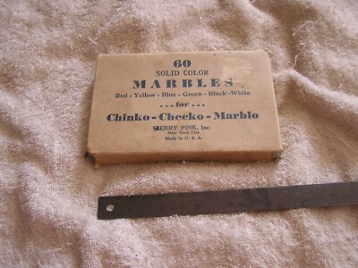 Vintage Box 60 Solid Color Marbles By Berry Pink Inc. New York City ...