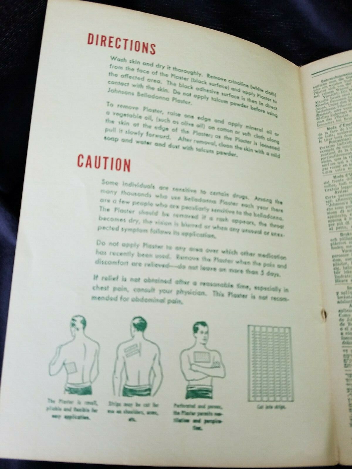 New Old Stock Belladonna Plaster Johnson & Johnson New Brunswick NJ For ...