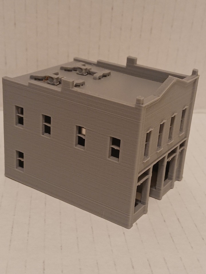 (1) " N " SCALE, HOTEL, OFFICE BUILDING, ART DECO 3D PRINTED 1/160 1: ...