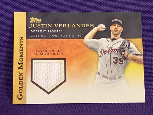 2012 Justin Verlander Topps Golden Moments Jersey Relic | eBay