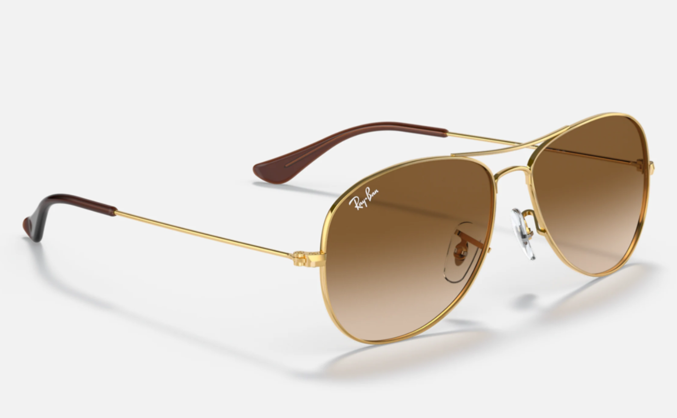 Ray Ban Cockpit Sunglasses RB3362 001/51 59-14 Gold Brown Gradient ...