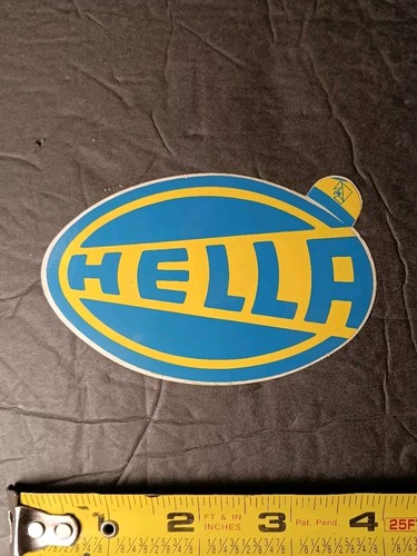 ORIGINAL GERMAN HELLA VINTAGE GARAGE AUTOMOTIVE RALLY RACING DECAL ...