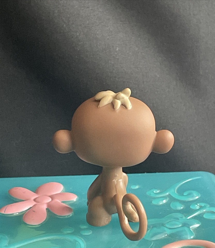 LPS Littlest Pet Shop Brown Monkey # 564 Blue Teardrop Eyes | eBay