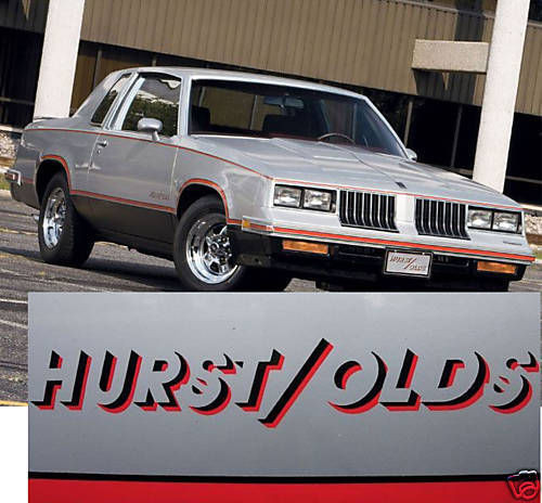 83-84 HURST/OLDS OLDSMOBILE CUTLASS G BODY DECAL STICKER 442 BLACK RED ...