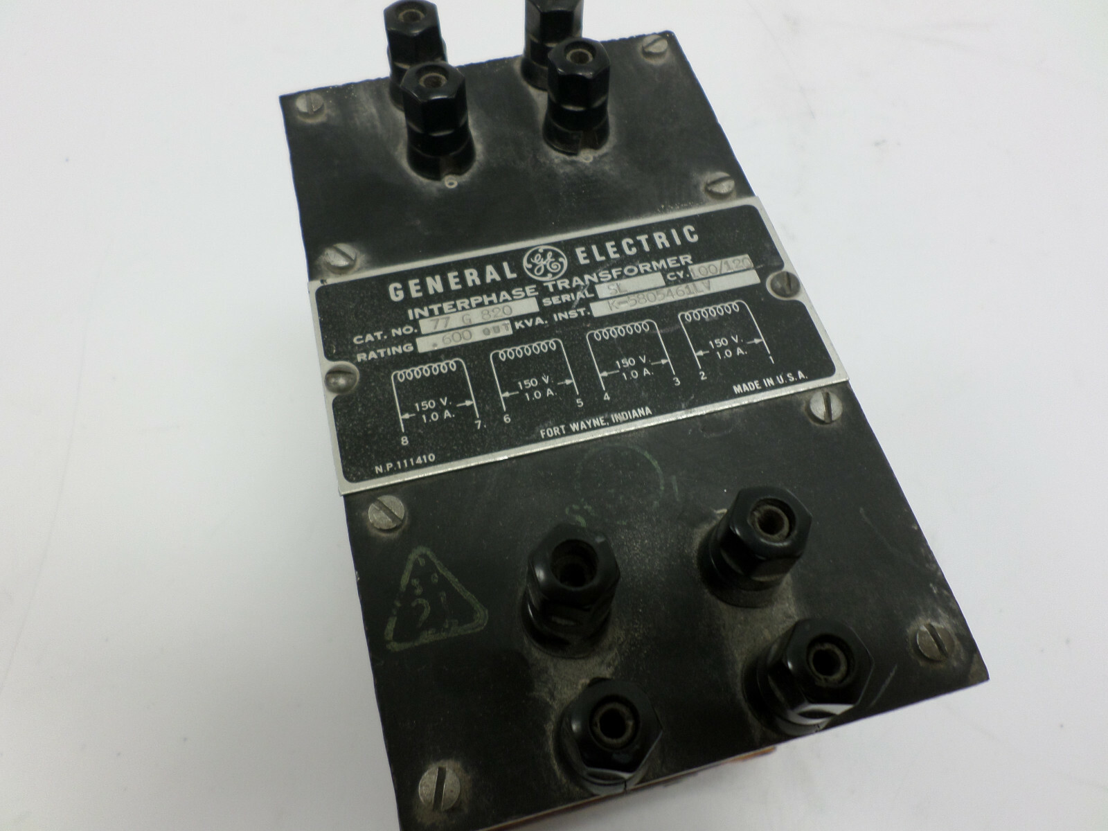 Vintage General Electric Interphase Transformer INST. K-5805461LV, 77 G ...
