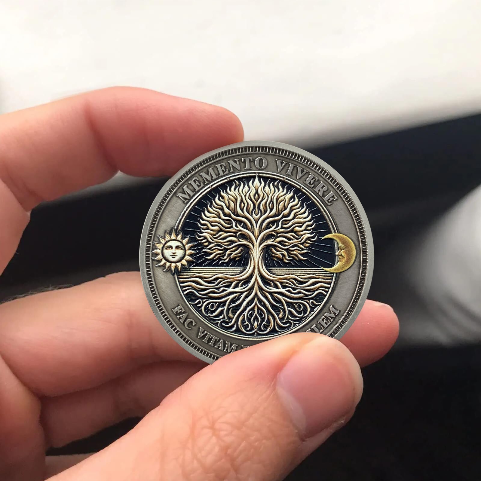 Memento Mori Challenge Coin | Elevate Your Daily Stoic Practice | 3D ...