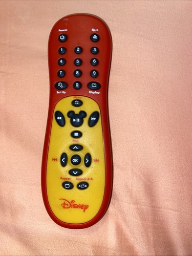 Disney Mickey Mouse CRT TV Remote Control Red Yellow OEM Original ...