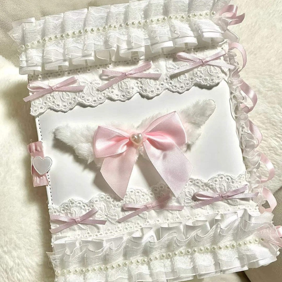 Pink A5 Binder Cards Holder Album Lace Kpop Collect Book Top Loader Ins ...