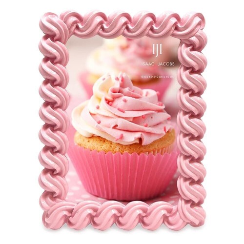 Isaac Jacobs 4x6 Glossy Frosting Rectangle Picture Frame with Easel ...