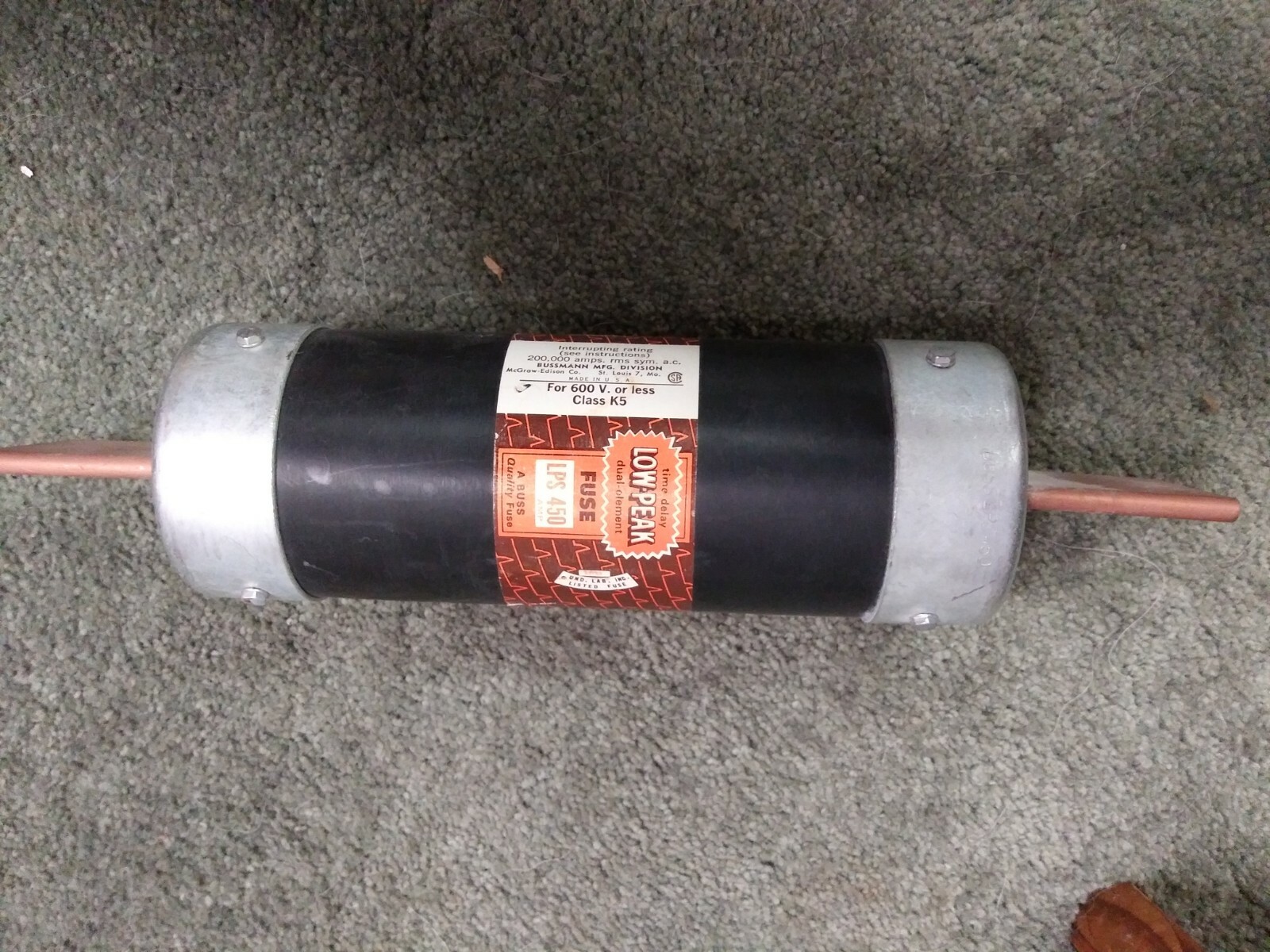 LPS-450 BUSSMAN 450 AMP LOW PEAK FUSE | eBay