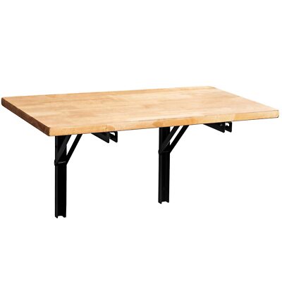 Wall Mounted Folding Workbench Heavy Duty Fold Down Table Utility Bench ...