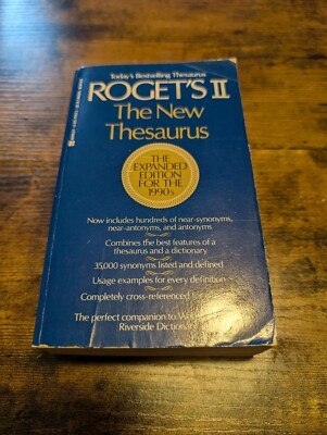 Roget's II 2, the New Thesaurus, The Expanded Edition For The 1990s ...