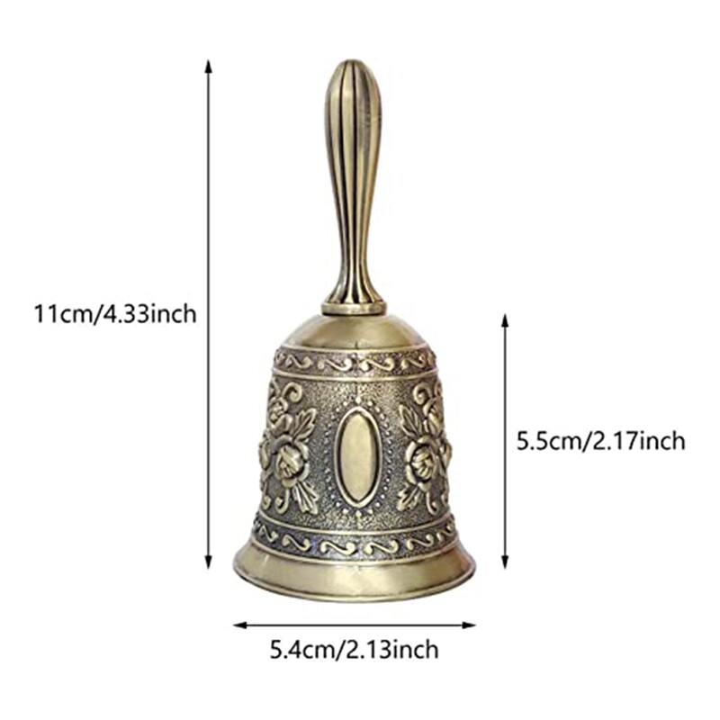 2 Piece Hand Bell Metail Dinner Bell Wedding Bells Zinc Alloy N3R11946 ...