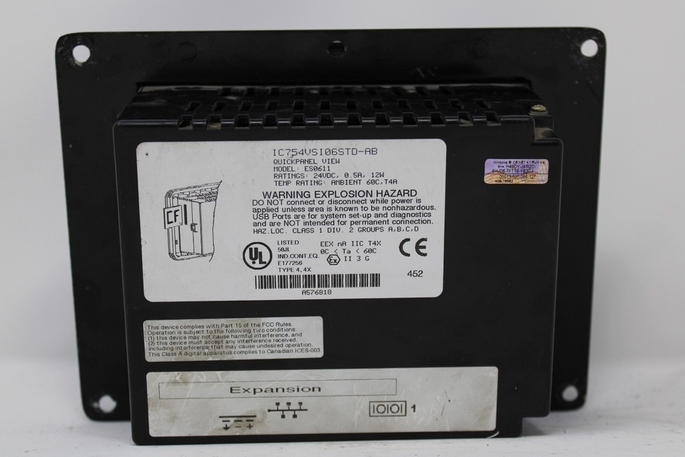 GE Fanuc IC754VSI06STD-AB Quickpanel Operator Interface Panel ES0611 | eBay