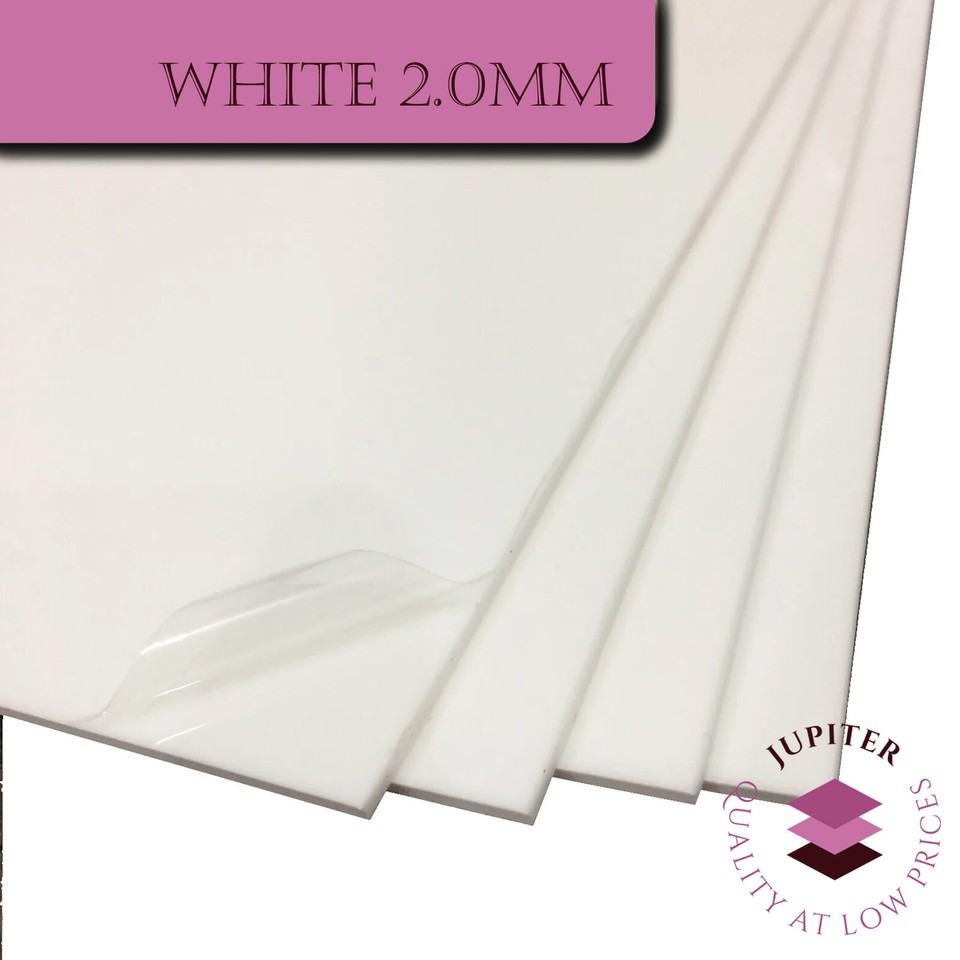 Styrene Plasticard (HIPS) A4 Black or White Gloss Plastic sheets 0.5mm ...