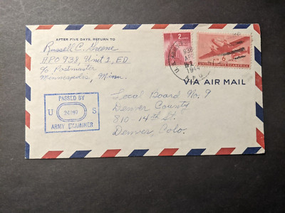 APO 938 LADD FIELD, FAIRBANKS, ALASKA 1944 Censored WWII Army Air Force ...
