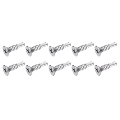 50pcs #14x1" Flat Phillips Head Self Drilling Screws 410 Stainless ...