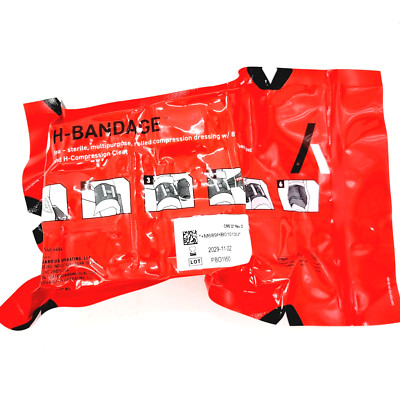 H&H Medical H-Bandage Rolled Compression Dressing w/ 8x10 Pad & H-Cleat ...