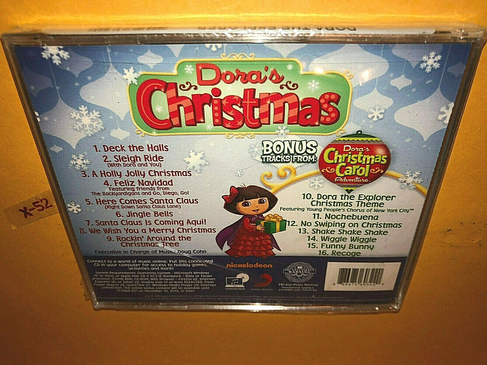 Dora The Explorer Christmas CD 16 holiday hits Doras Xmas Carol ...