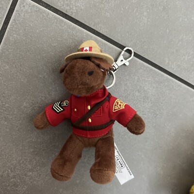 Canadian Mountie Moose Plush Canada Souvenir Soft Toy 28cm RCMP ...