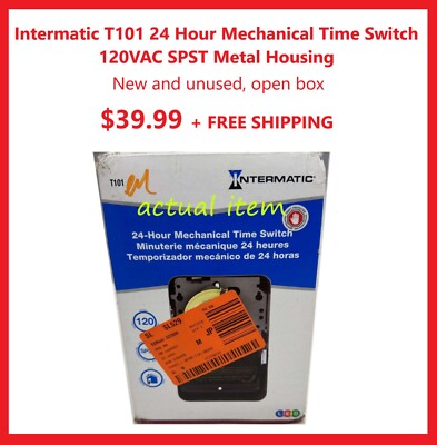 Intermatic T101 24-Hour Mechanical Time Switch Timer 120 VAC 60Hz ...
