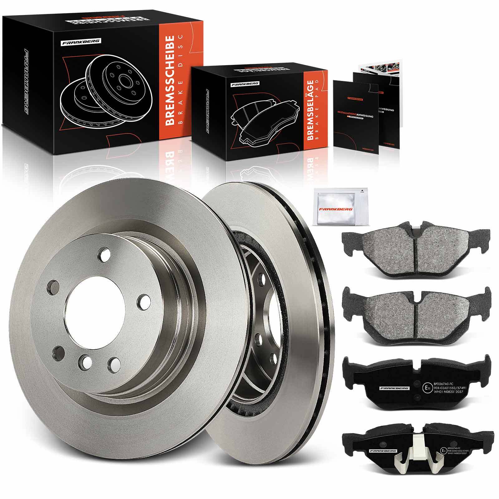 Vented Brake Discs+Brake Pads 300mm Rear for BMW 1 3 Series E81 E87 E90 ...