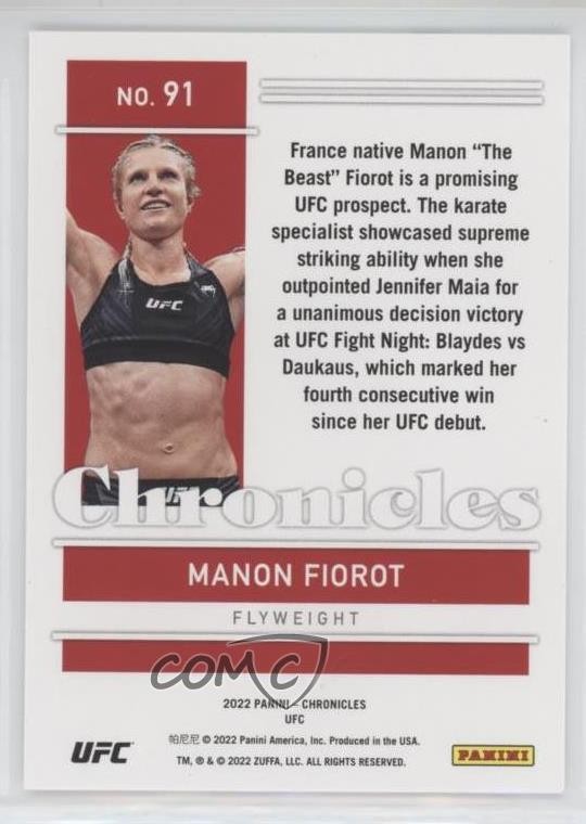 2022 Panini Chronicles UFC Rookies Bronze Manon Fiorot #91 Rookie RC | eBay