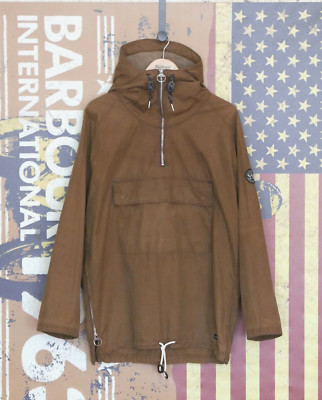 Mens rare Barbour Bowfell Ben Fogle brown hooded overhead smock jacket ...