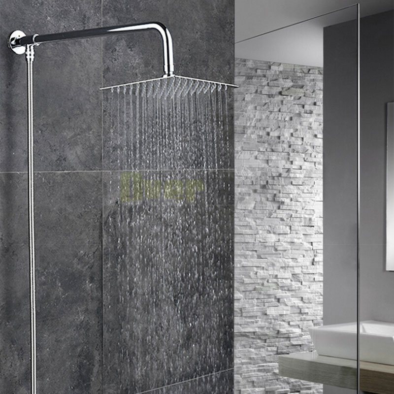 Luxury 12 Inch Large Square Stainless Steel Shower Head Rainfall ...