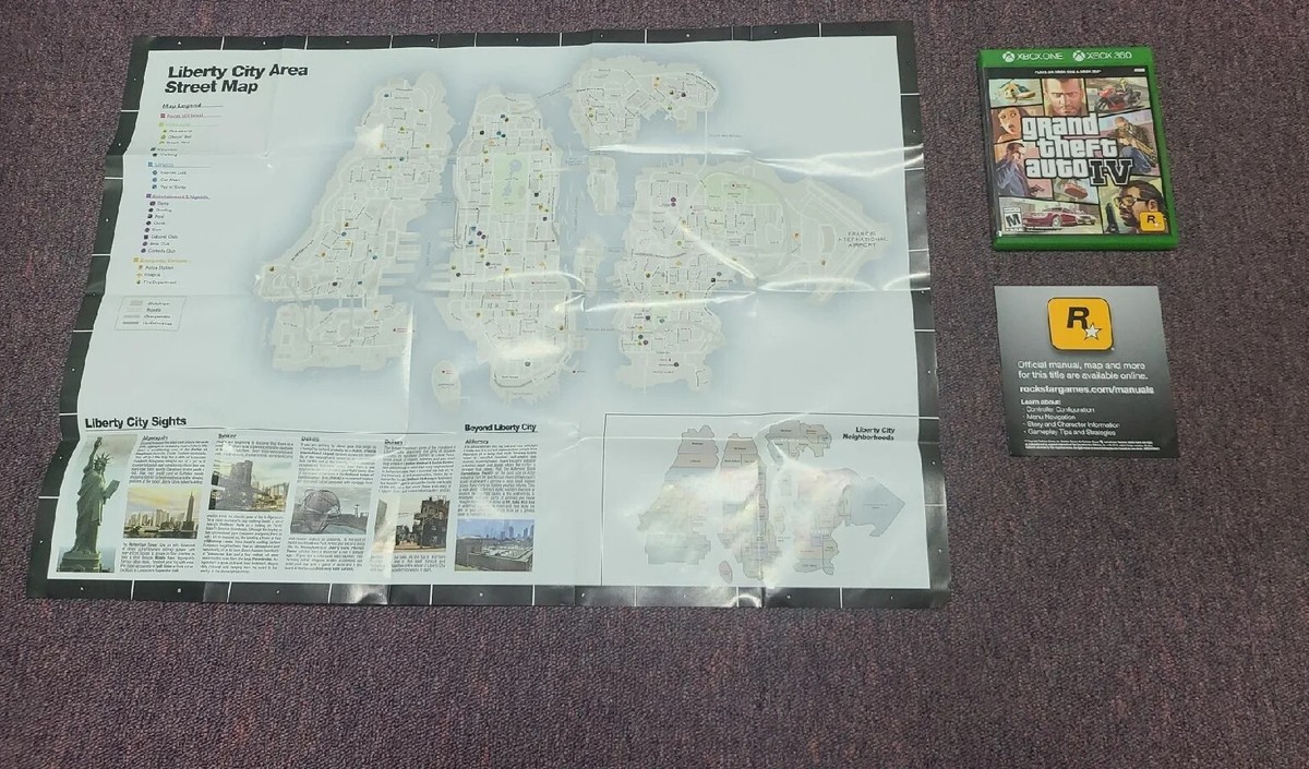 Gta 4 Map Neighborhoods Grand Theft Auto 4 GTA IV Liberty City Area