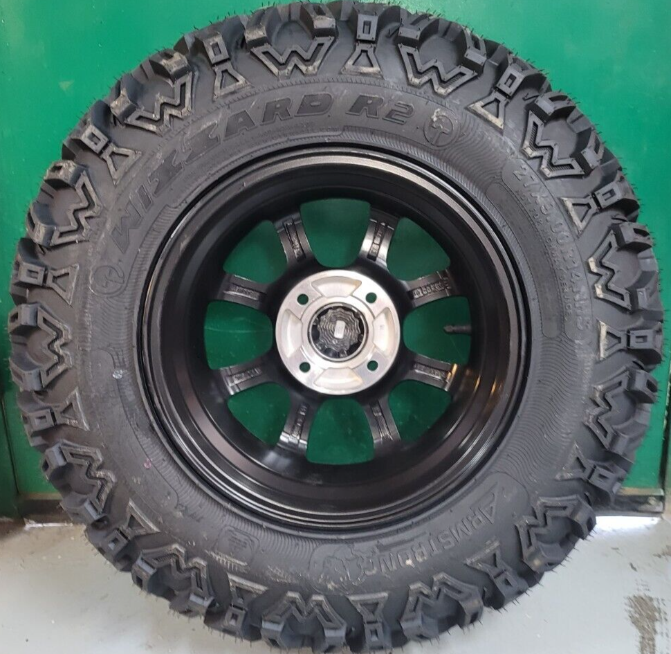 KUBOTA RTV X900 1100 1120 1140 TIREs WHEELs RIMs 27x9R-14 Wizzard R-2 4 ...