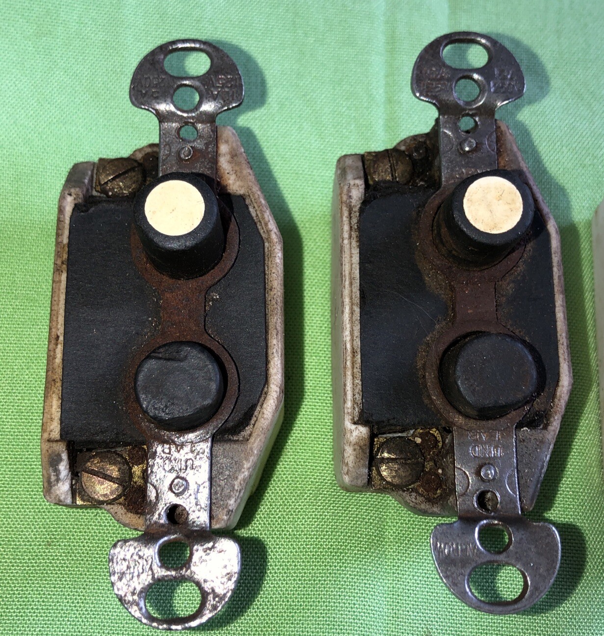 4-Old ARROW Push Button Light Switches Vintage Mother Of Pearl 2 Wire ...