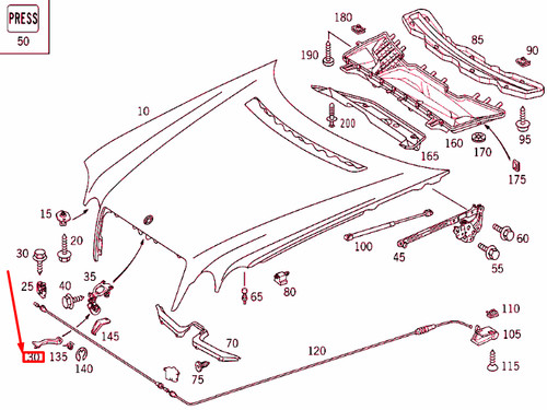 NEW MERCEDES-BENZ E W210 ENGINE HOOD RELEASE HANDLE A2108870727 OEM | eBay