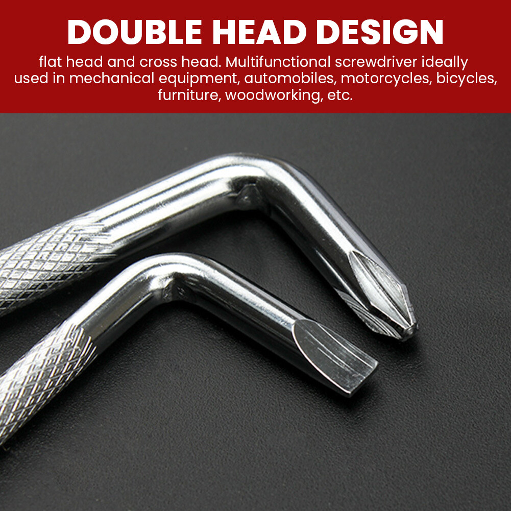 3pcs Computer Home Narrow Space Screwdriver Set Double Sided Flat Cross ...