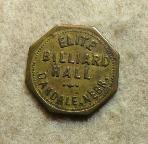 OAKDALE, NEBR. ELITE BILLIARD HALL 2½¢ NEBRASKA TOKEN | eBay