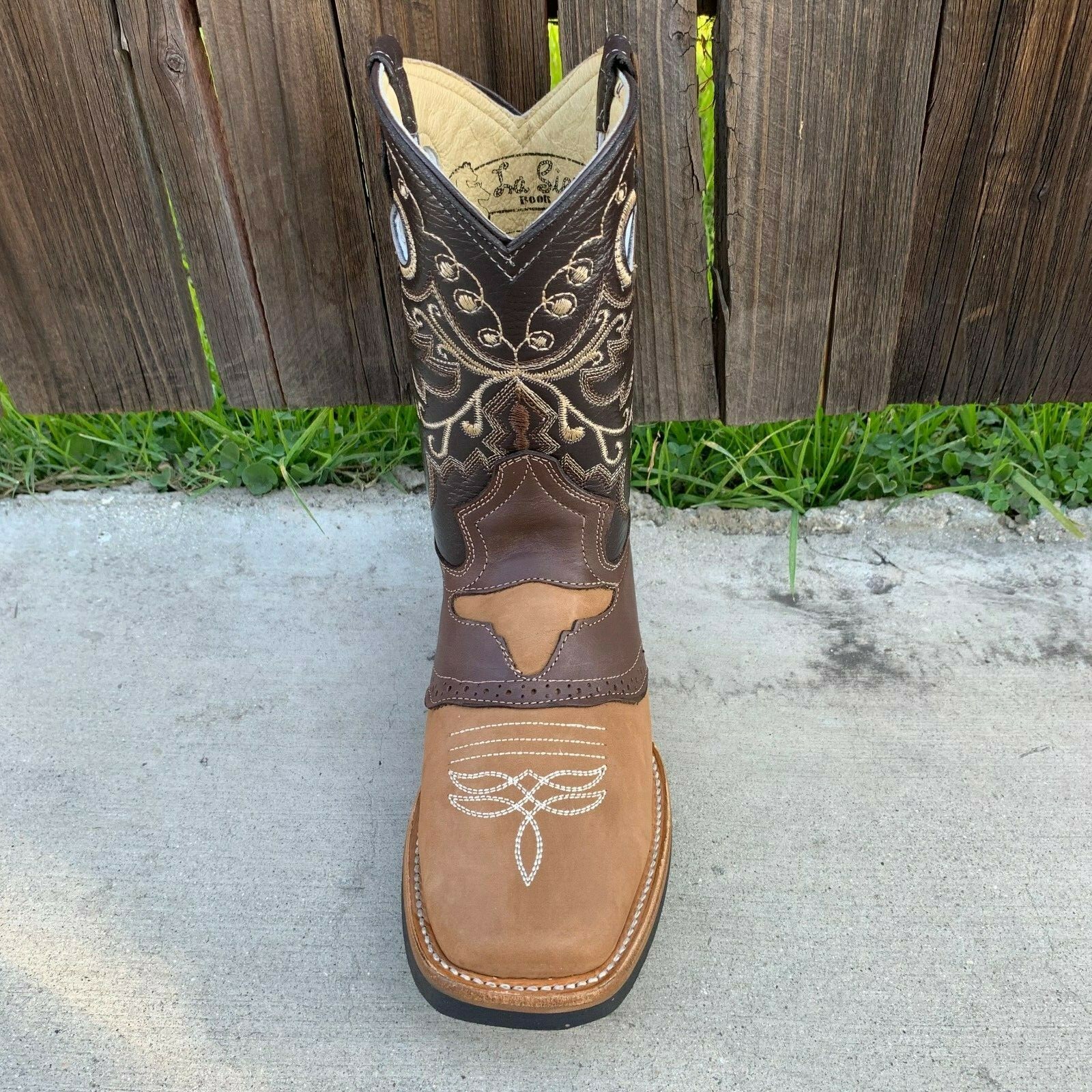 Botas Rodeo Torito Women's Western Square Toe Cowgirl Cowboy Leather ...