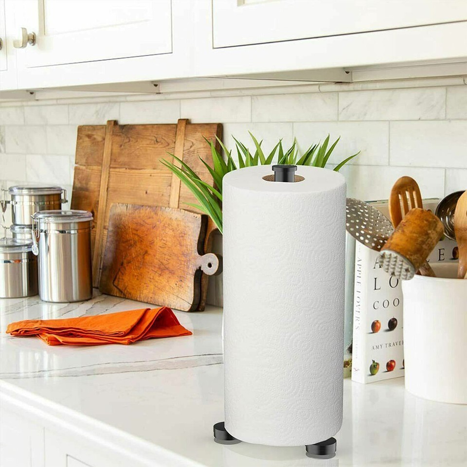 US 1 Pc Paper Towel Holder Free Standing Towel Roll Dispenser Kitchen ...