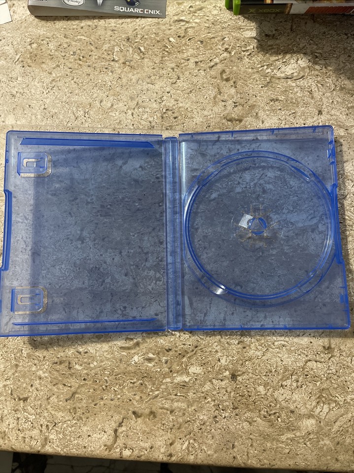 PlayStation PS4 PS5 Replacement Clear Blue Genuine Game Case READ ...