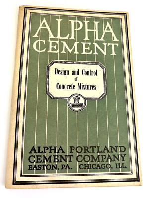 Alpha Portland Cement Design & Control of Concrete Mixtures Book 71 Pg ...