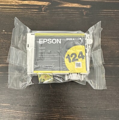 Genuine Epson Yellow 124 Ink Printer Cartridge DuraBrite Ultra Ink, New ...