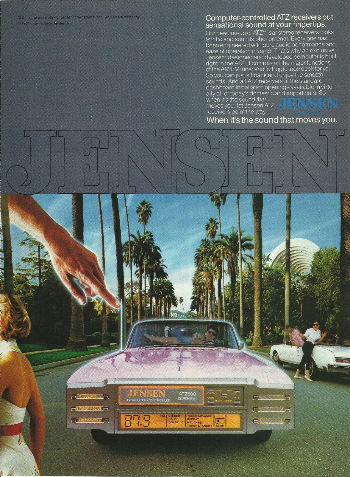1984 Jensen Car Stereo Receiver ATZ Radio vintage print ad 80's ...