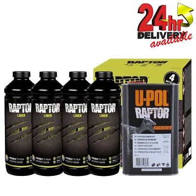 Upol Raptor Tintable 4 x Liner Kit Tough Urethene Coating Bedliner ...