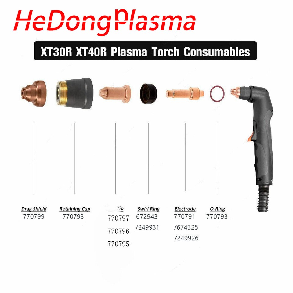 2/10PCS Plasma Drag Shield 770799 fit Miller Hobart 40i XT12R/XT30R ...