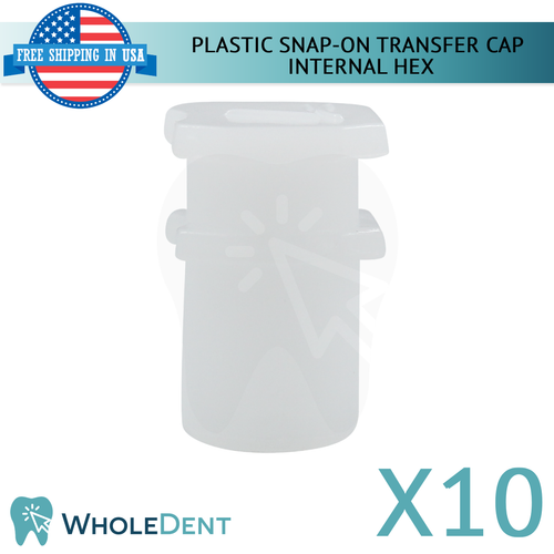 10x Plastic Snap-on Transfer Cap Titanium Abutment Internal Hex Dental ...