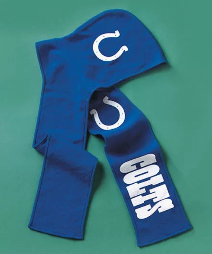 NFL Indianapolis Colts Fleece Hooded Scarf Football Team Colors & Logo ...