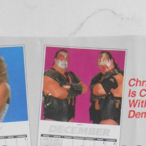 1989 WWF Wrestling calendar print AD Sexy Elizabeth Hulk Hogan Macho ...