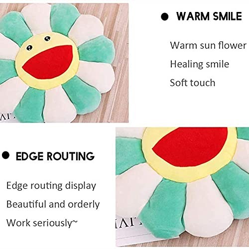 Smile Face Plush Rainbow Pillow, Sunflower Indie Decor Plush 40CM ...