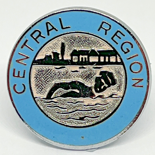 Central Region Swimming Enamel Lapel Pin Badge Sport Swim Pool Club ...